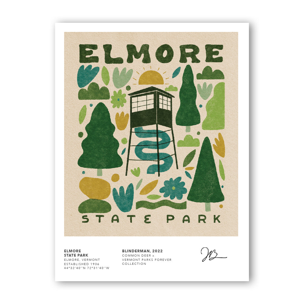 Vermont Parks Collection Print: Elmore State Park Blinderman 12x16 ...