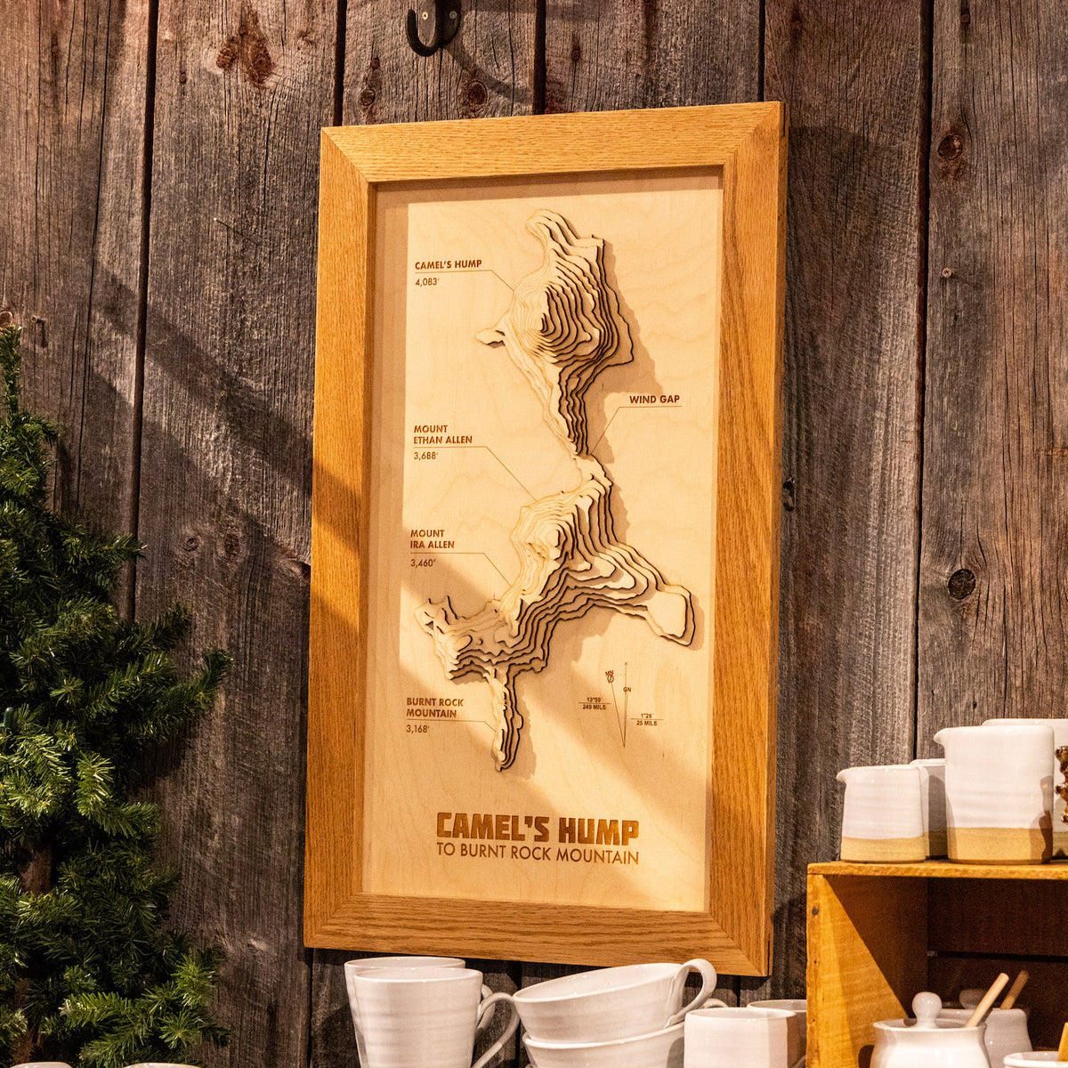 Camel's Hump 3D Wood Topographical Map - PICKUP ONLY – Common Deer