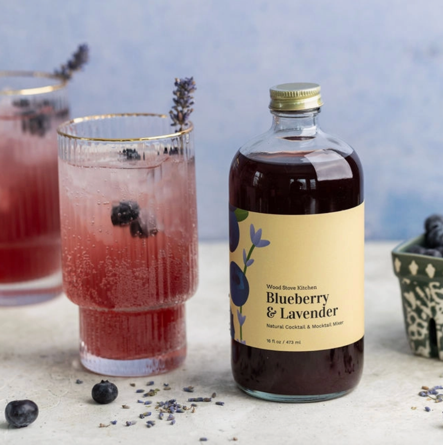 Blueberry and Lavender Cocktail Mixer - 16oz - Common Deer
