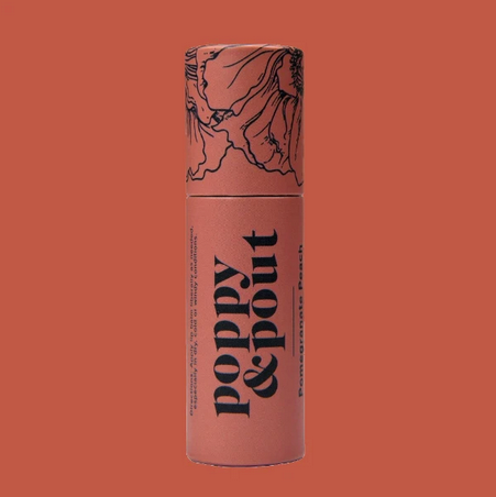 Poppy & Pout Lip Balm - Pomegranate Peach – Common Deer