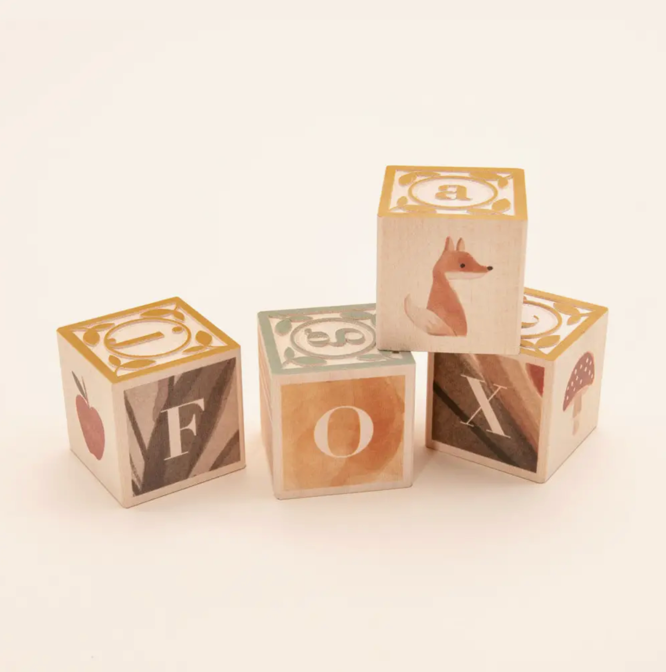Watercolor ABC Blocks - Common Deer